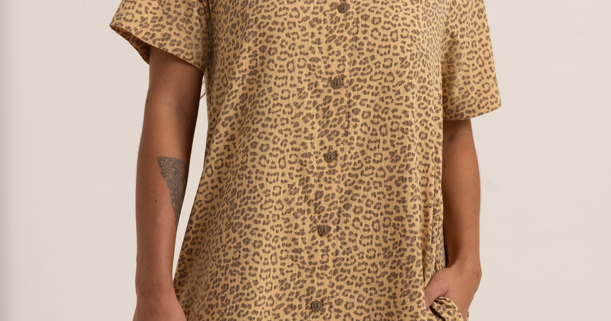 Bless Up Dress - Caramel Leopard | Roark Australia